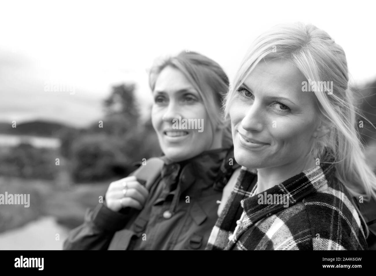 Portrait of two women Stock Photo - Alamy