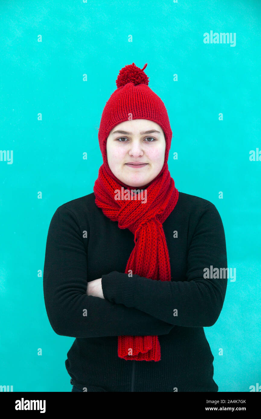 Women with the red hat hi-res stock photography and images - Alamy