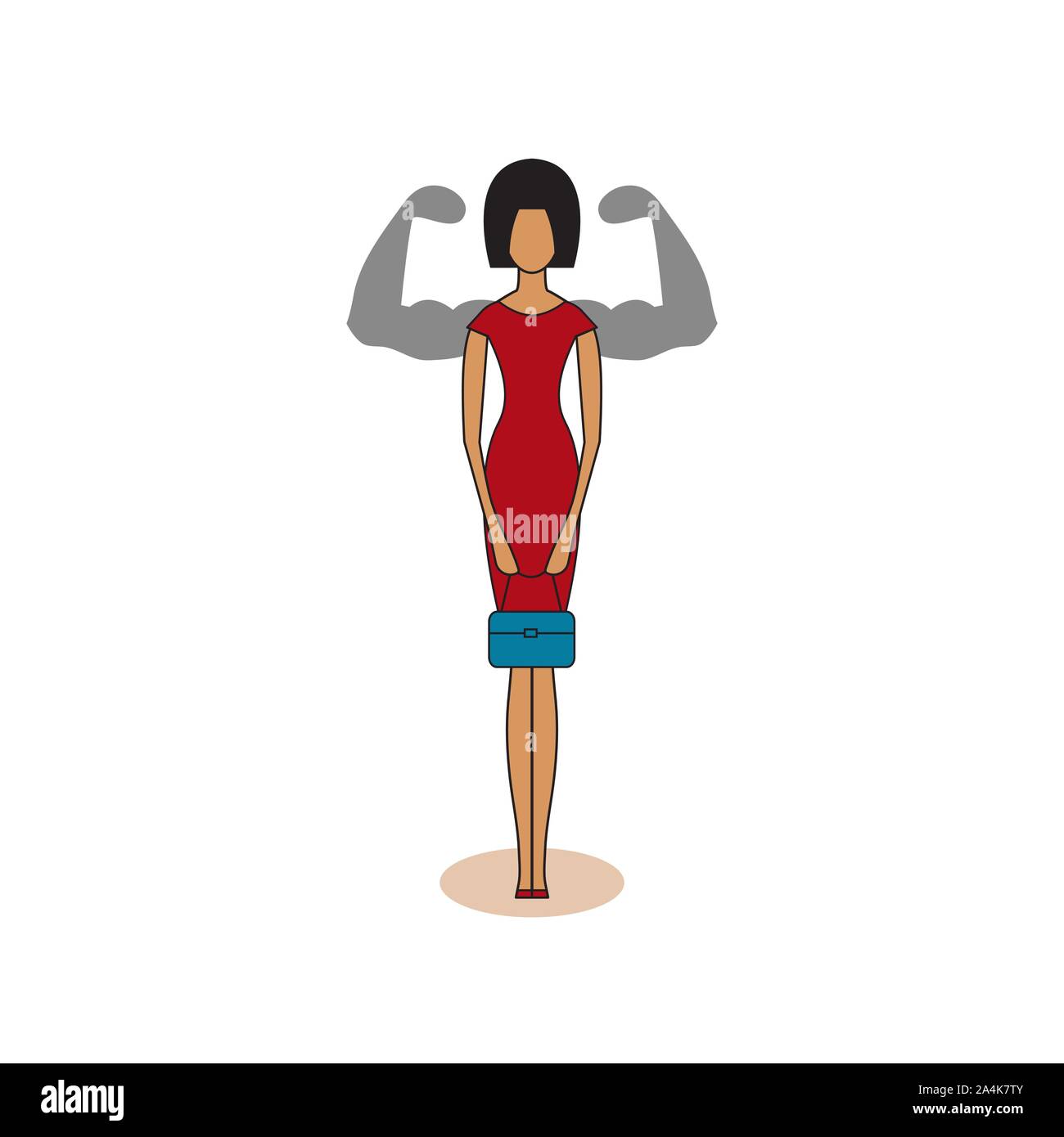 Super women, hero girl, feminism icon, female cartoon power character ...