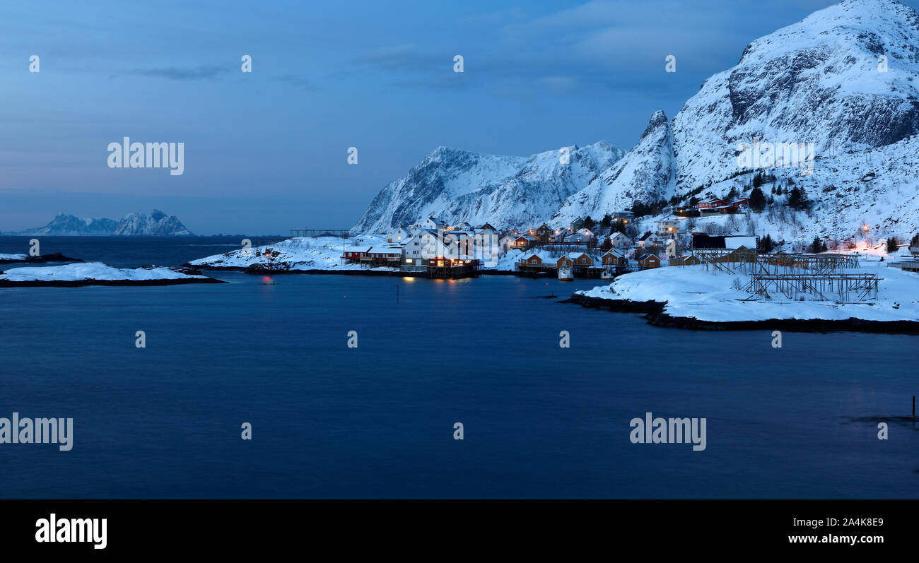 Moskenes village in Lofoten Stock Photo - Alamy