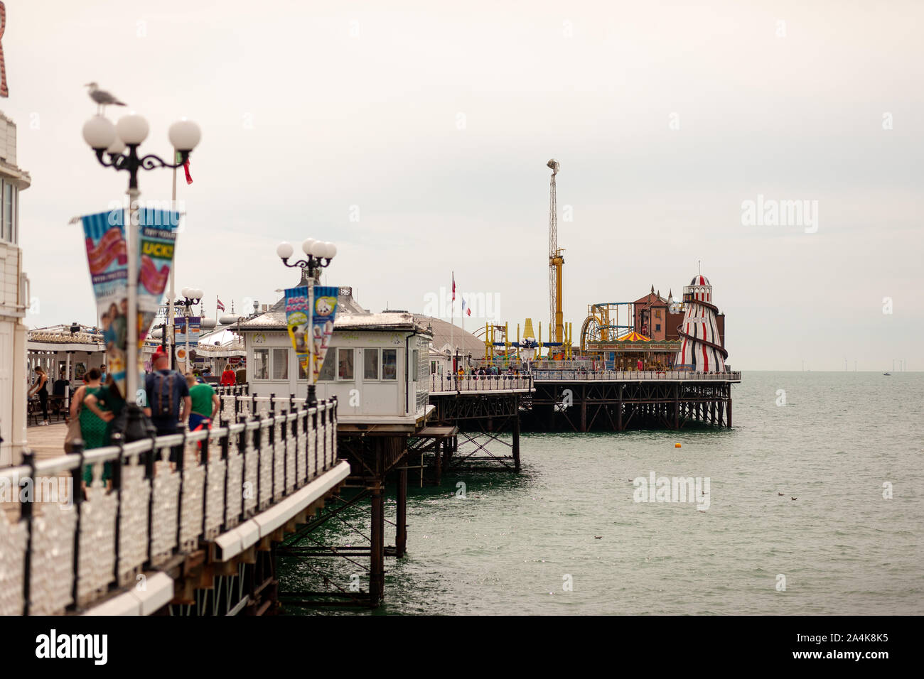 Colour landscape images of Brighton Palace Pier, in Brighton, East ...