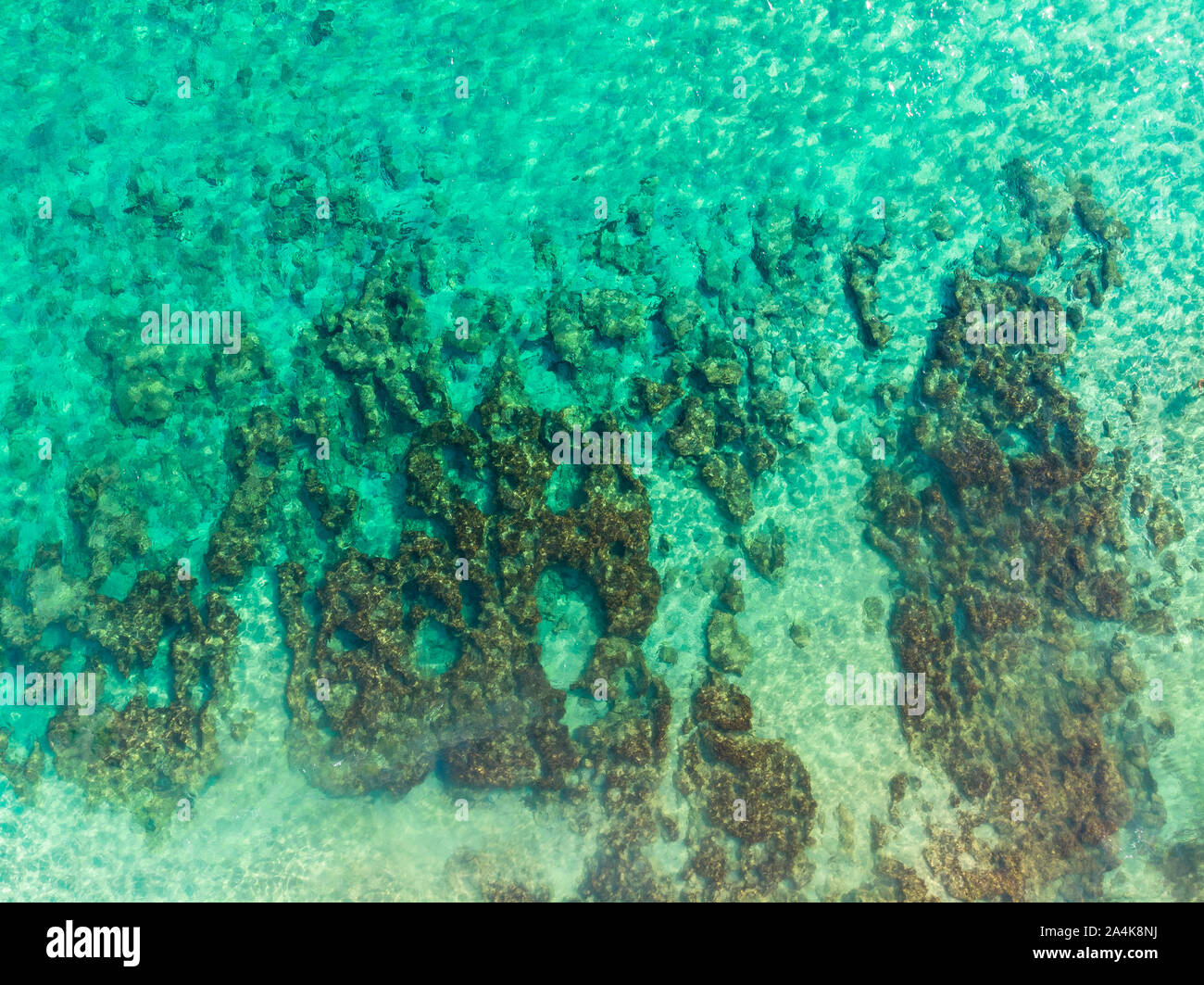 Top view of the beautiful sea off the coast of Protaras, Cyprus Stock ...