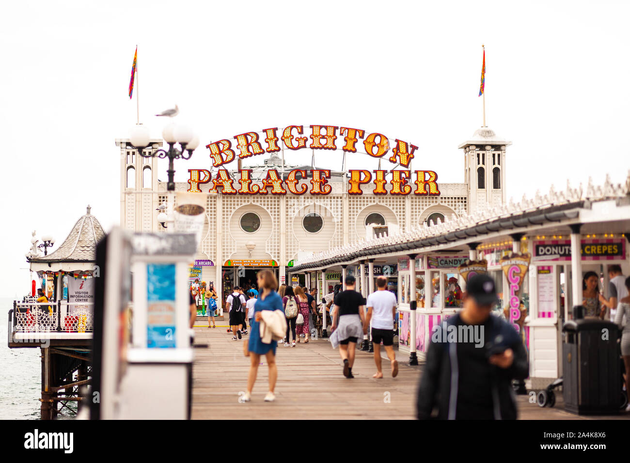 Colour landscape images of Brighton Palace Pier, in Brighton, East ...