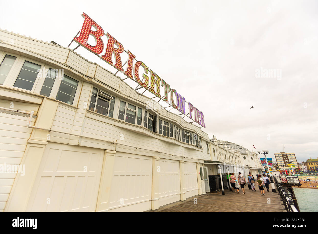 Colour landscape images of Brighton Palace Pier, in Brighton, East ...