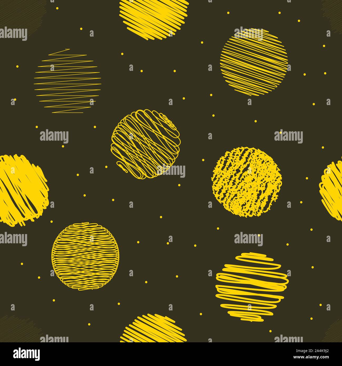Seamless pattern with textured grunge circles, pattern for fabric ...