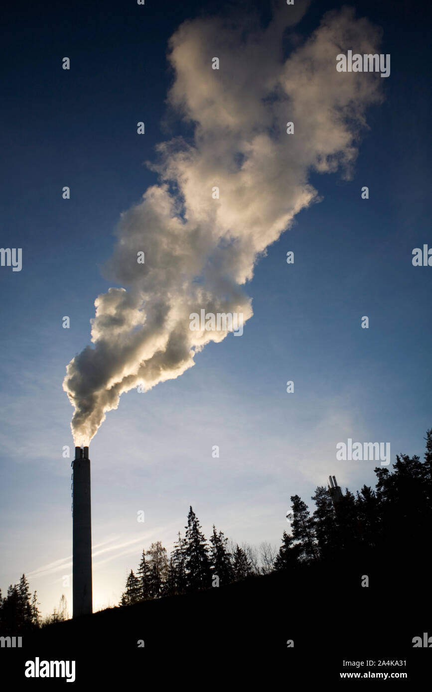 Smoke stack from factory Stock Photo - Alamy
