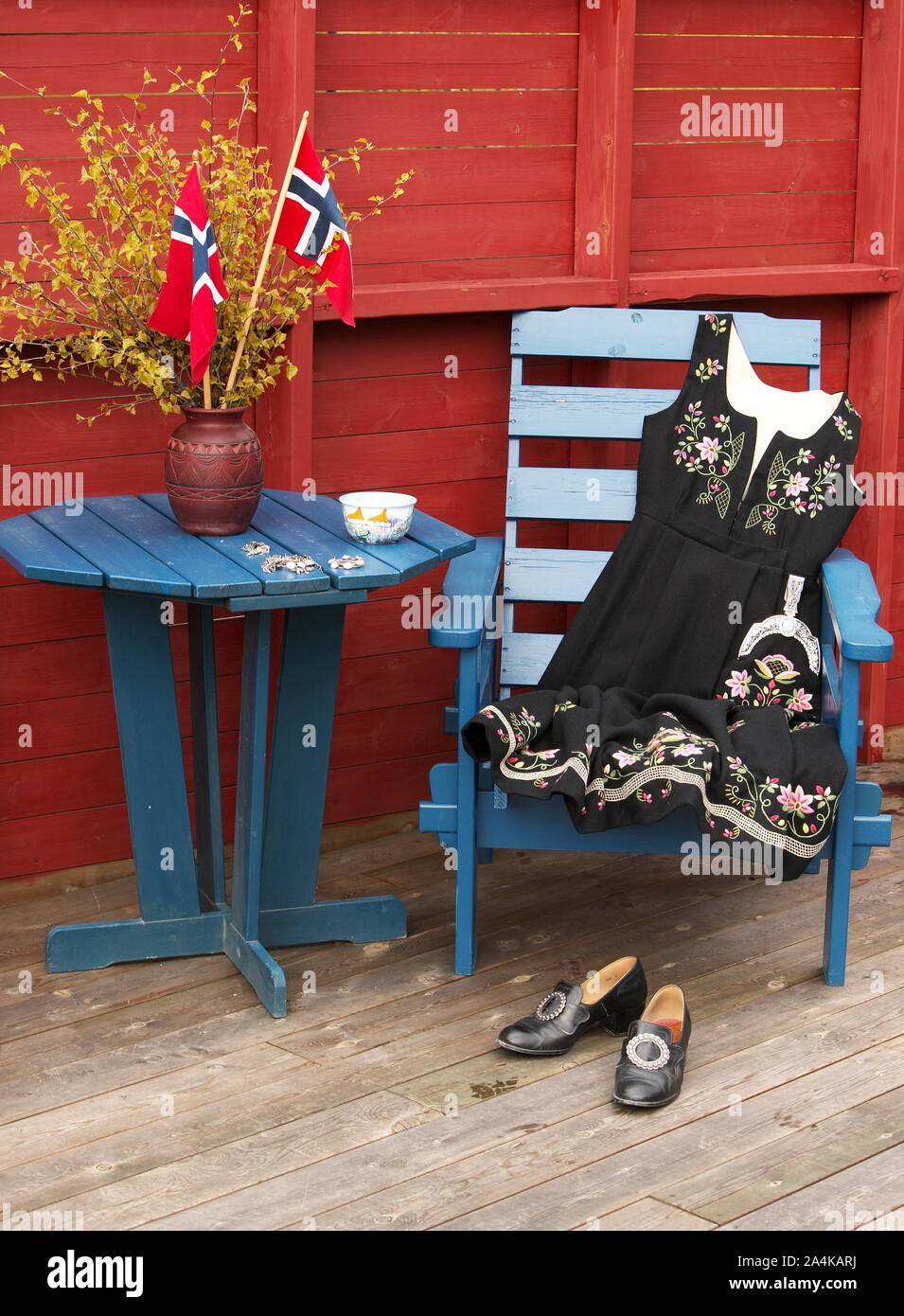 Traditional costume on a chair Stock Photo - Alamy
