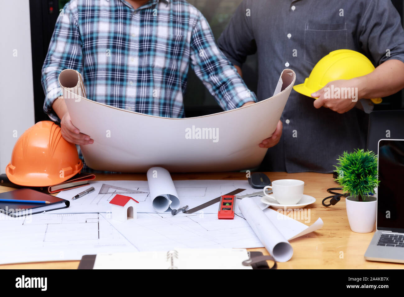 Engineer and Architect concept, Engineer Architects and Interior ...