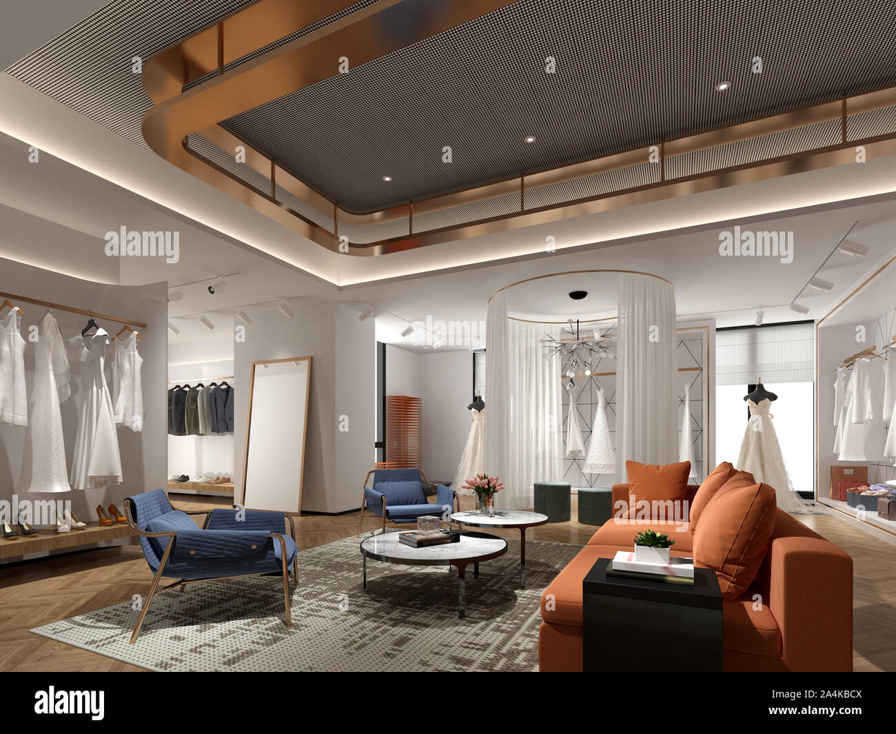 3d render of fashion shop Stock Photo - Alamy