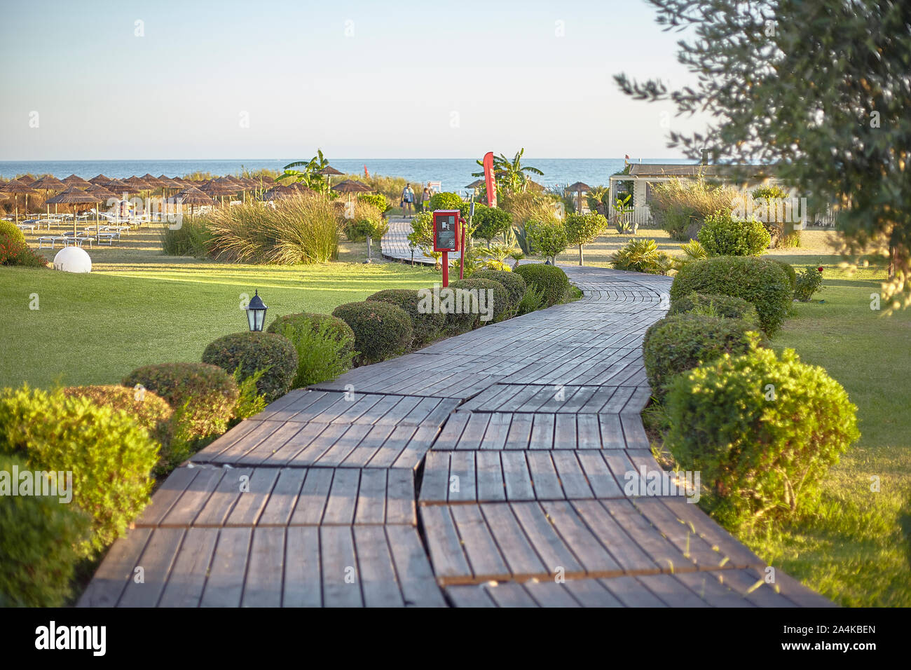 Path in the enchanted garden Stock Photo - Alamy