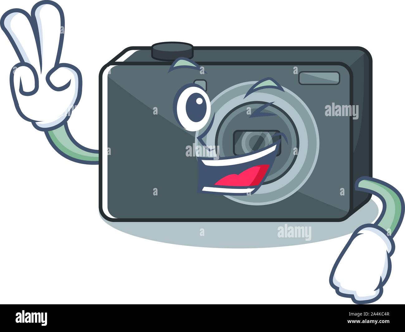 Two finger digital camera isolated with the character Stock Vector ...
