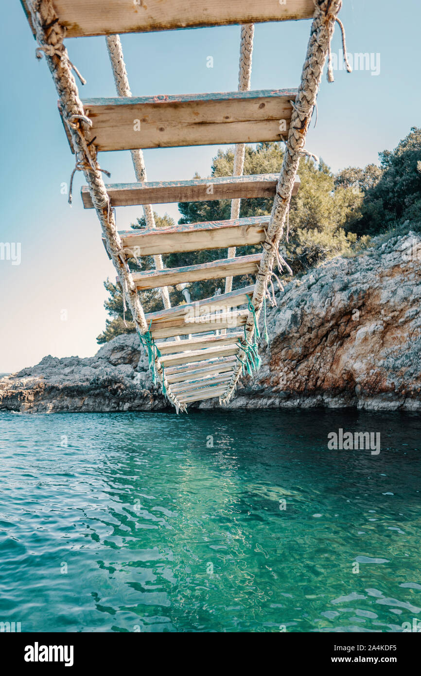 Wooden bridge under water hi-res stock photography and images - Alamy