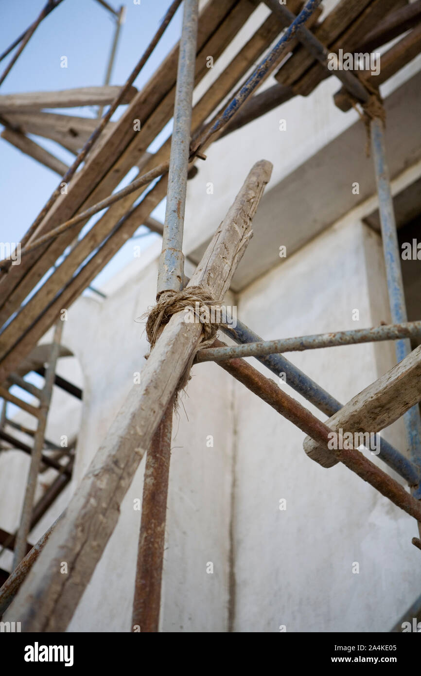 Wooden scaffold hi-res stock photography and images - Alamy
