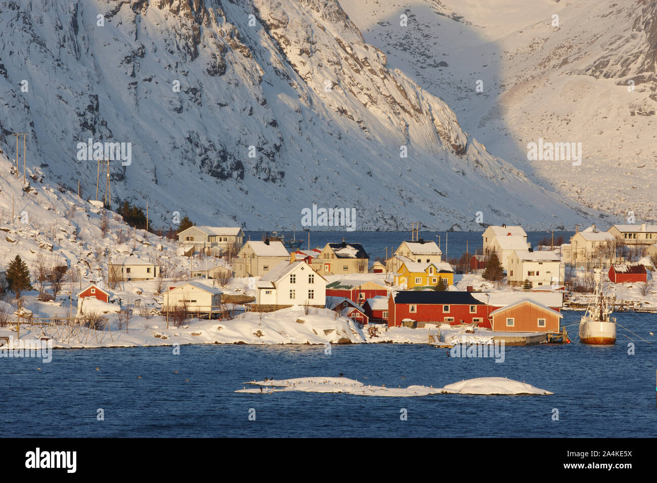 Moskenes village in Lofoten Stock Photo - Alamy
