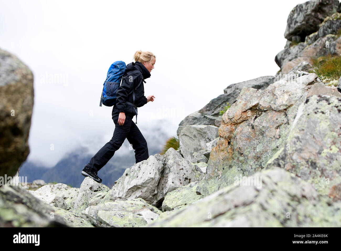 Portrait Of Woman Hiking Stock Photo - Alamy