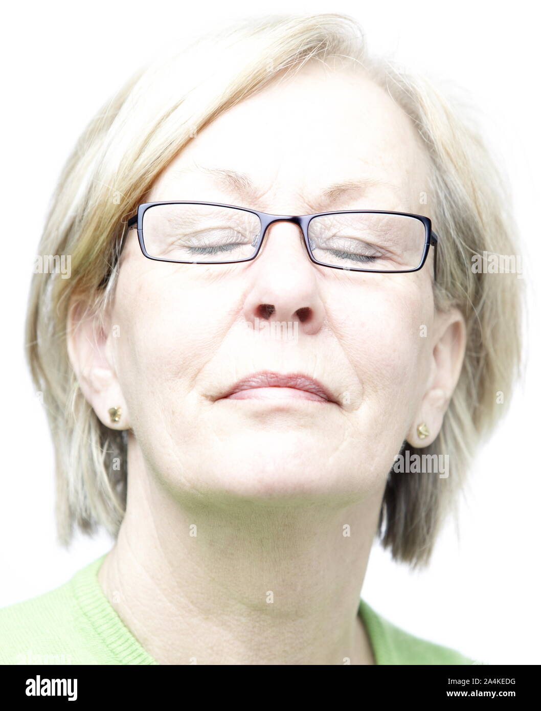 Woman resting eyes hi-res stock photography and images - Alamy