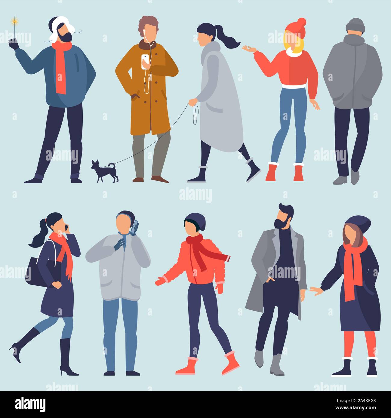 Winter fun young people Stock Vector Images - Alamy