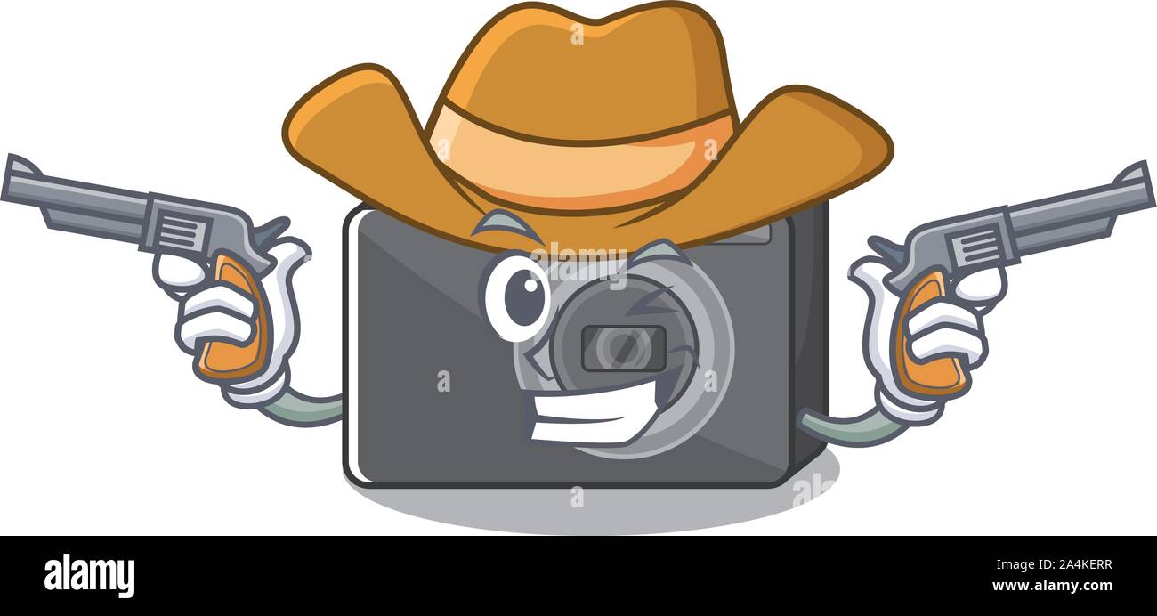 Cowboy digital camera in the cartoon shape Stock Vector Image & Art - Alamy
