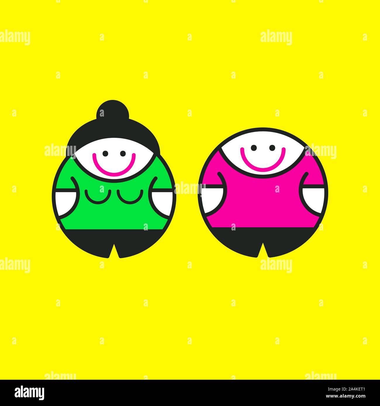 Cartoon Happy Fat Woman High Resolution Stock Photography and Images ...