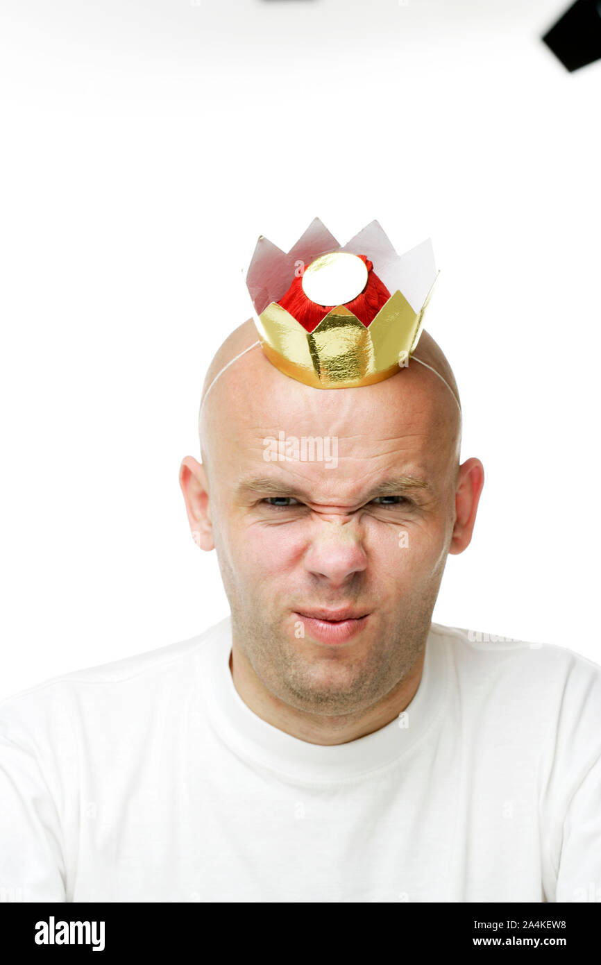 Grimace on man's face Stock Photo - Alamy