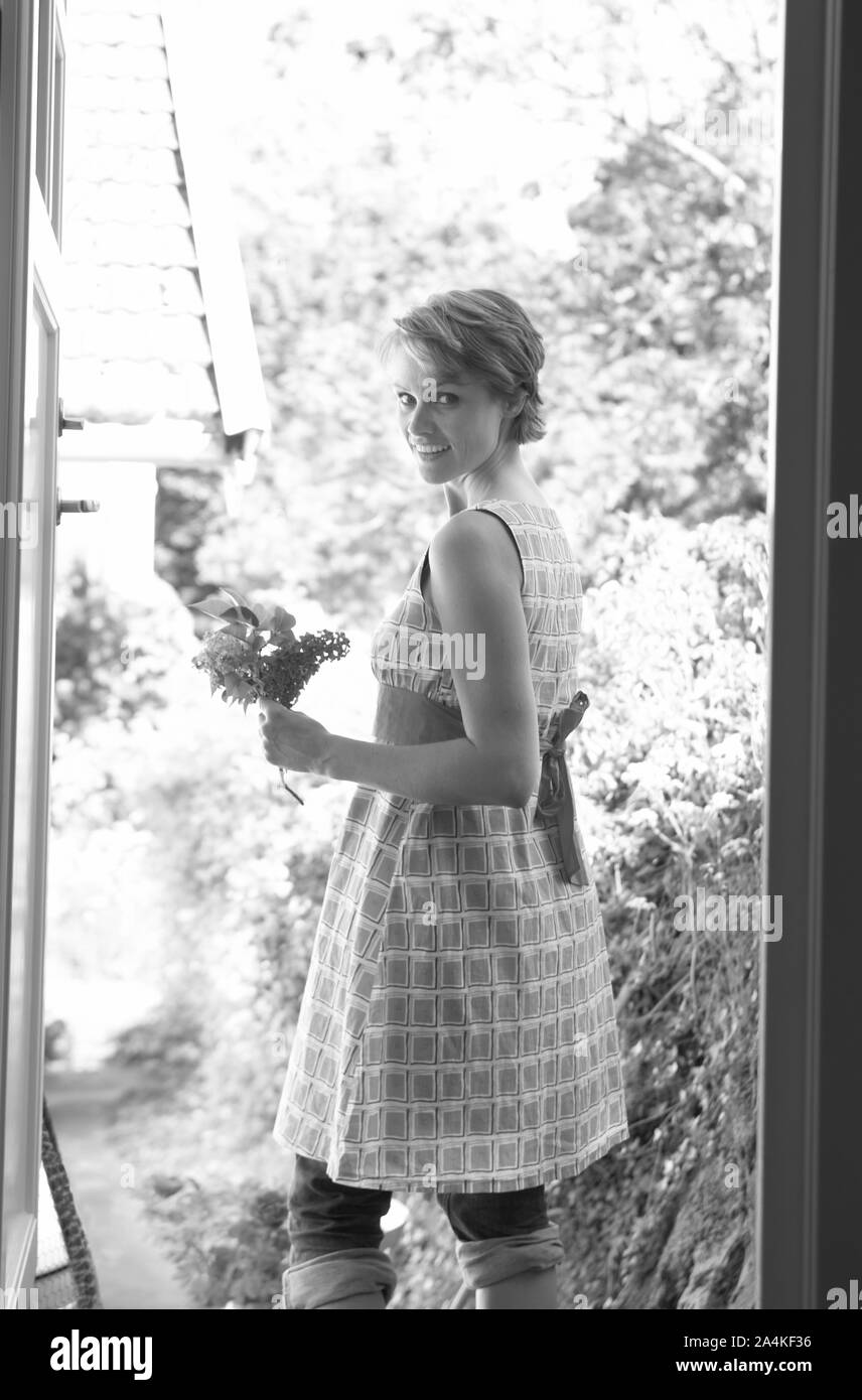 Black woman smiling walking Black and White Stock Photos & Images - Alamy