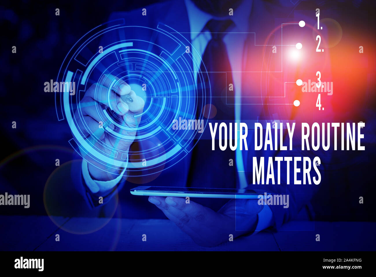 Writing note showing Your Daily Routine Matters. Business concept for ...