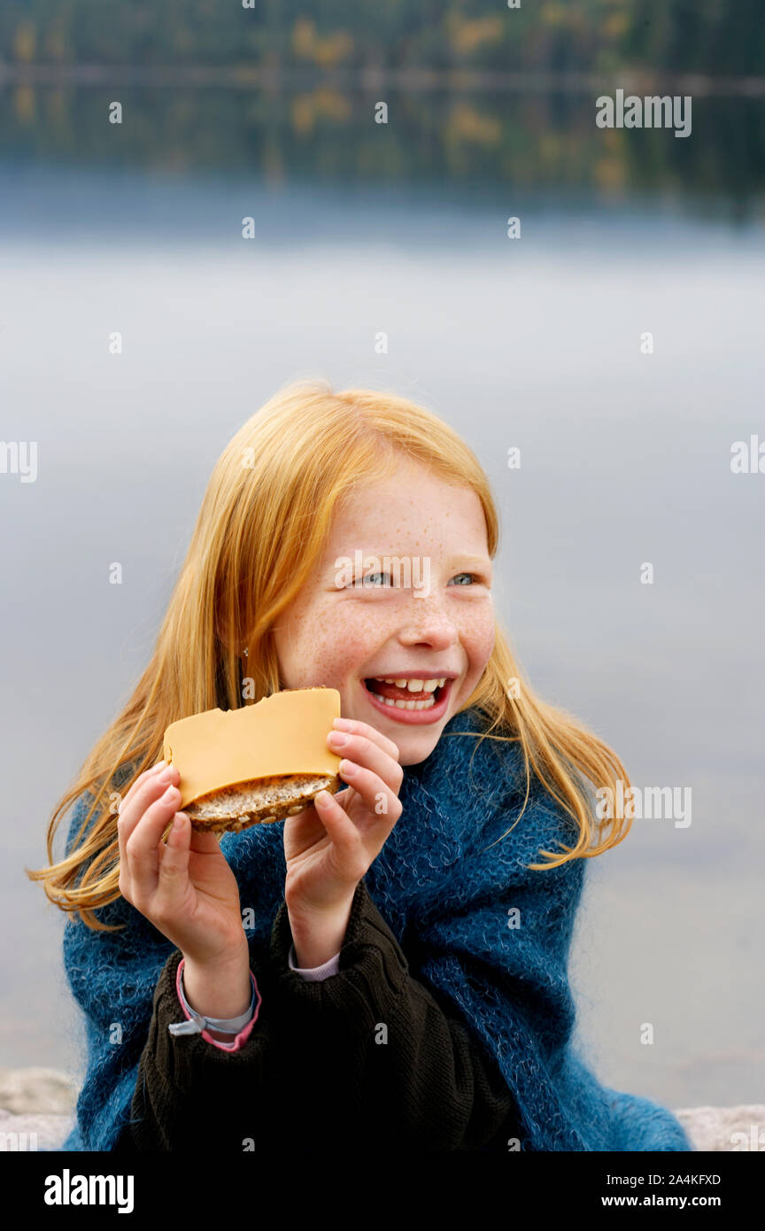 Joyful hungry girls eating hi-res stock photography and images - Alamy