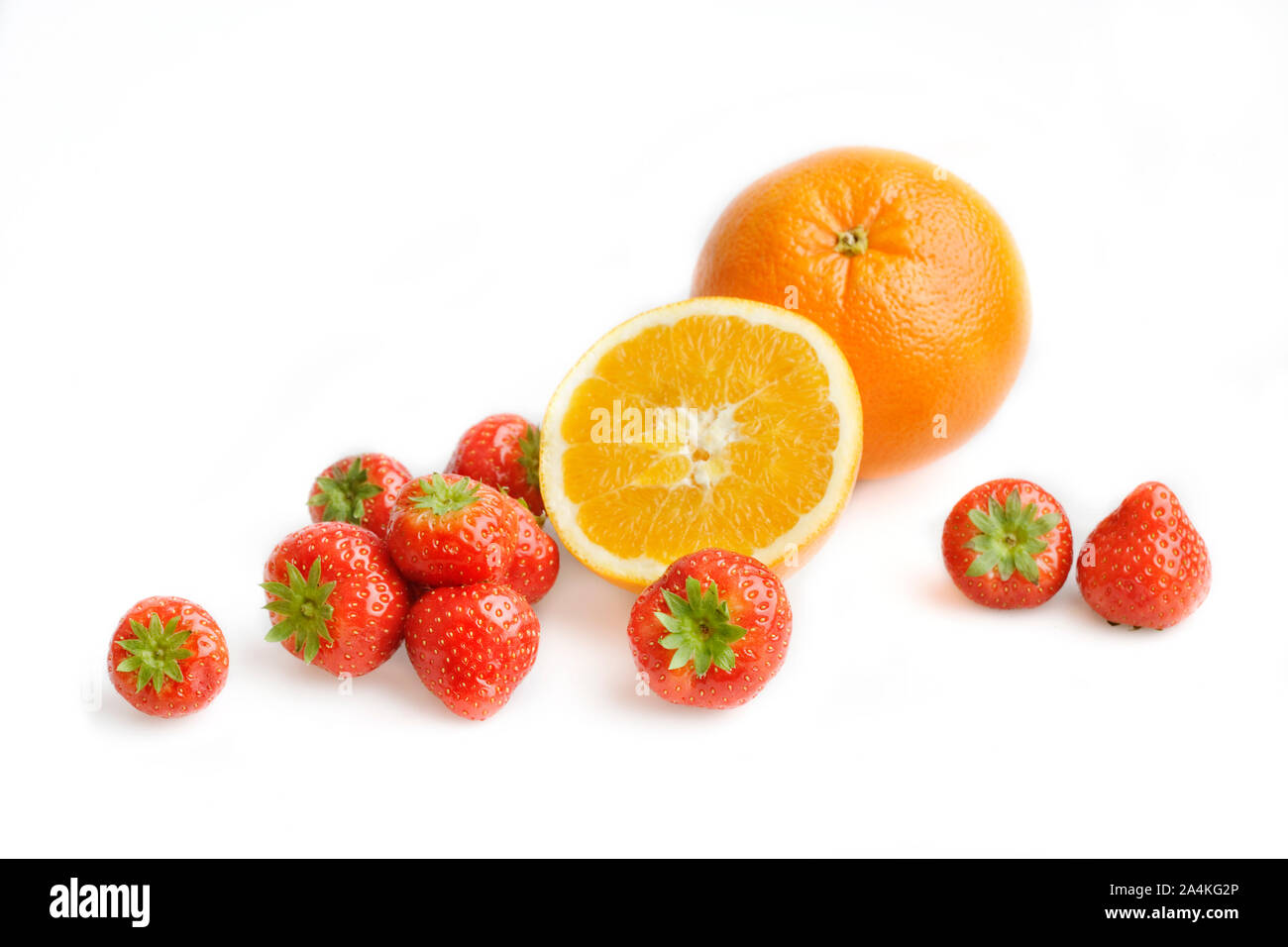 Orange and strawberries - antioxidants Stock Photo - Alamy