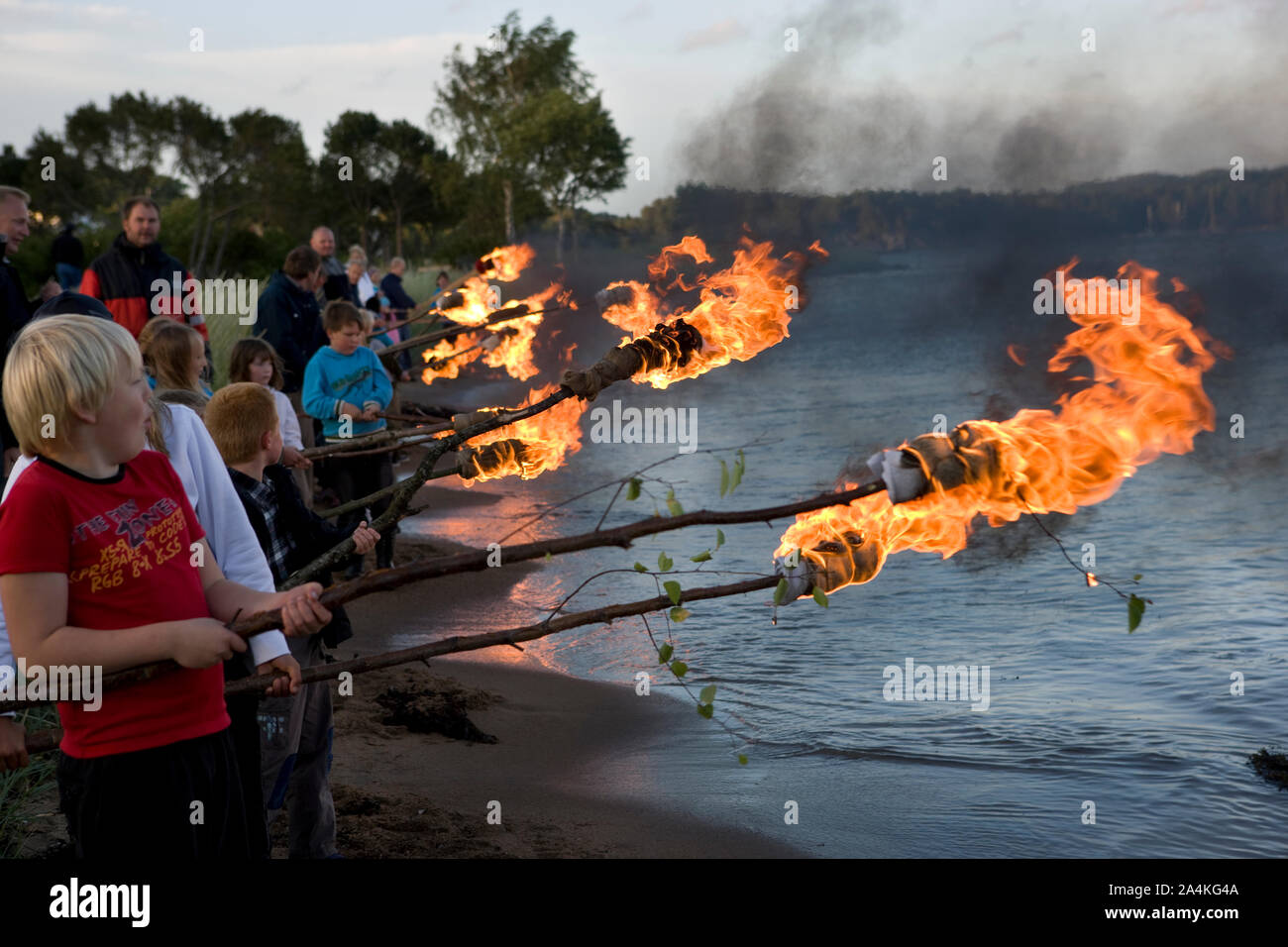 Midsummer eve at SÃ num beach near Mandal Stock Photo - Alamy