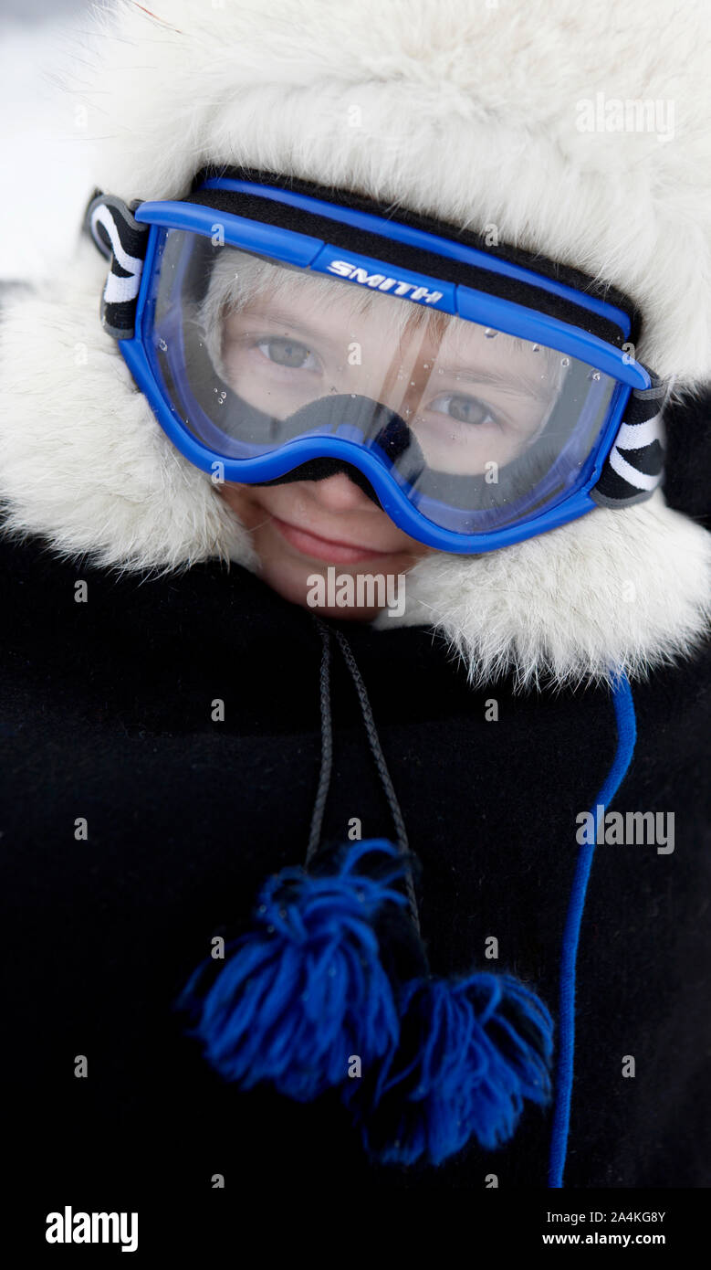 Laplander boy with ski goggles. Lapp / Lapps / Laplander / Laplanders ...