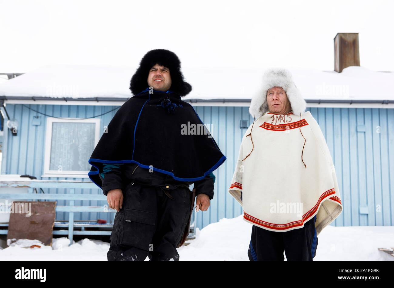 Laplanders outside house. Lapp / Lapps / Laplander / Laplanders ...