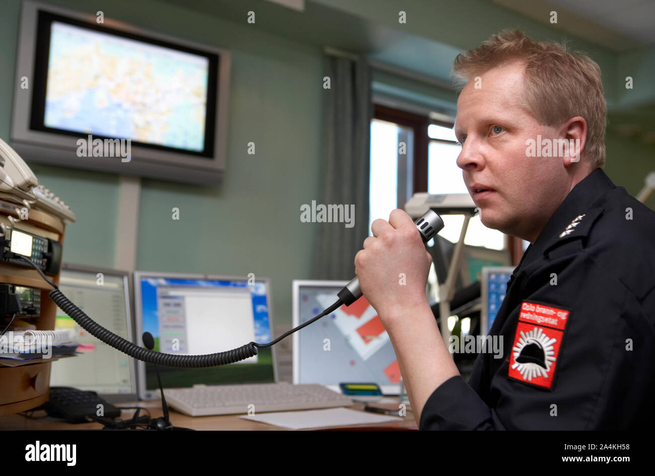 Oslo fire brigade - Oslo Brannvesen - communication central - emergency ...