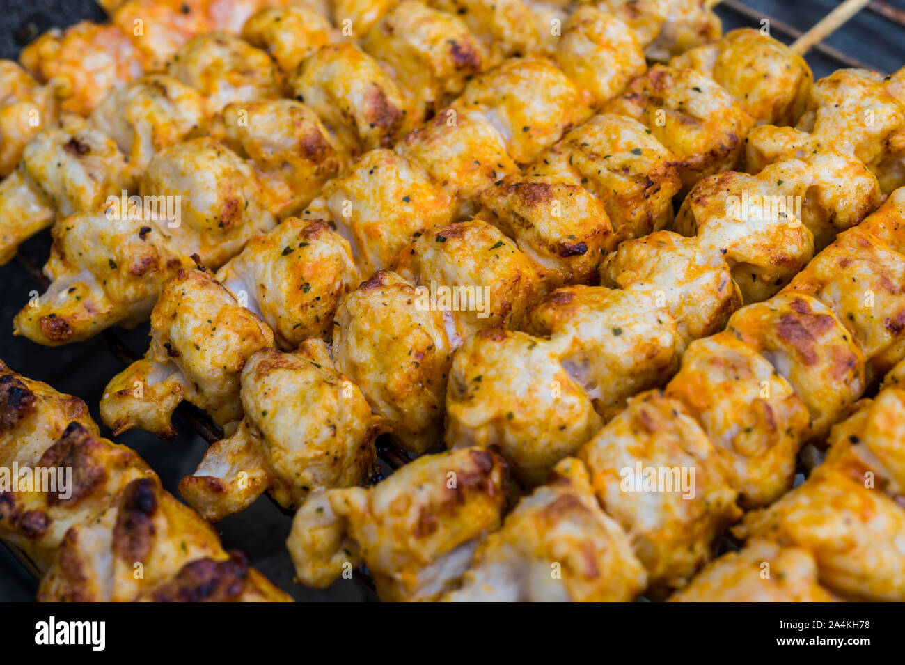 Turkey skewers grilled Stock Photo - Alamy
