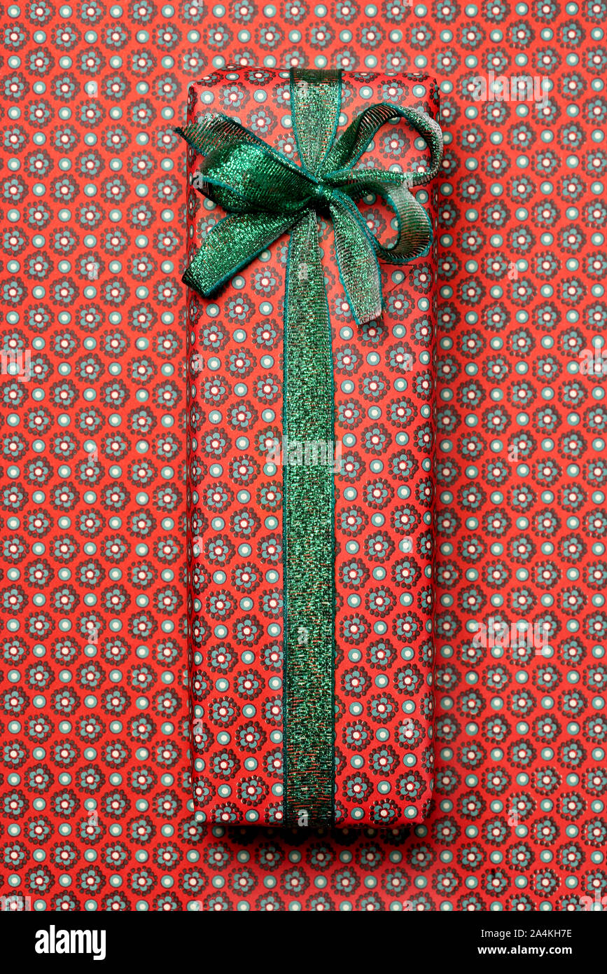 Christmas Gift with ribbons Stock Photo - Alamy