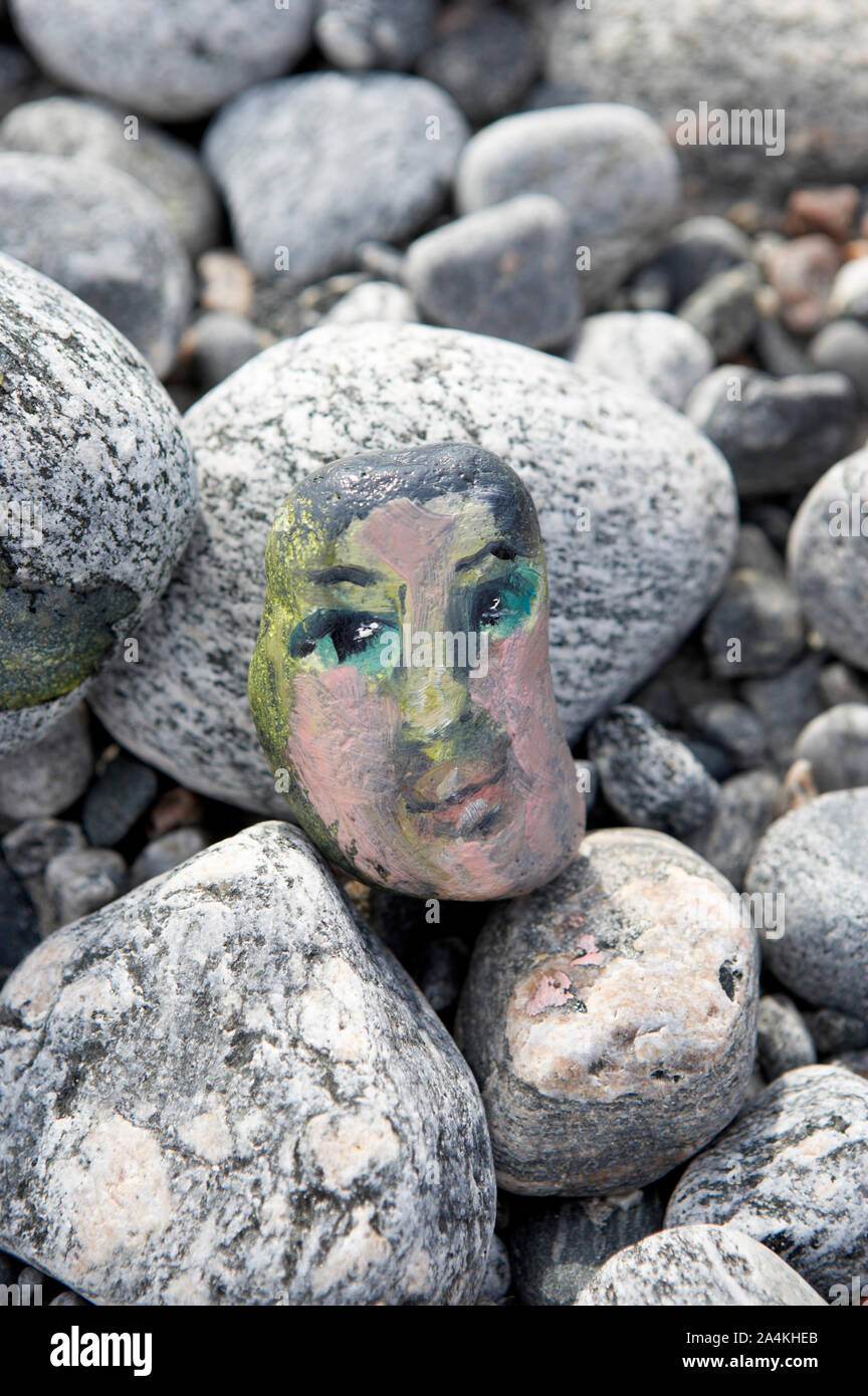 Painted face - rocks Stock Photo - Alamy