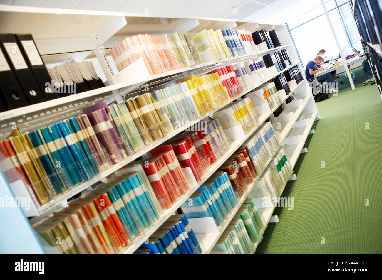 Section of bookshelves in a library at BI - Norwegian School of ...