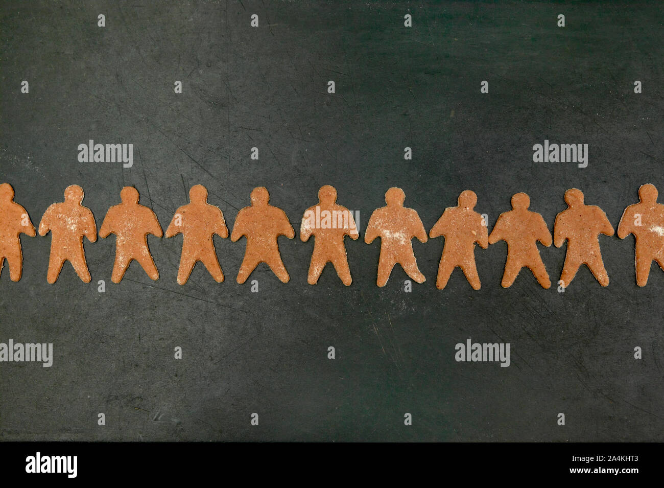 Homemade gingerbread men Stock Photo - Alamy