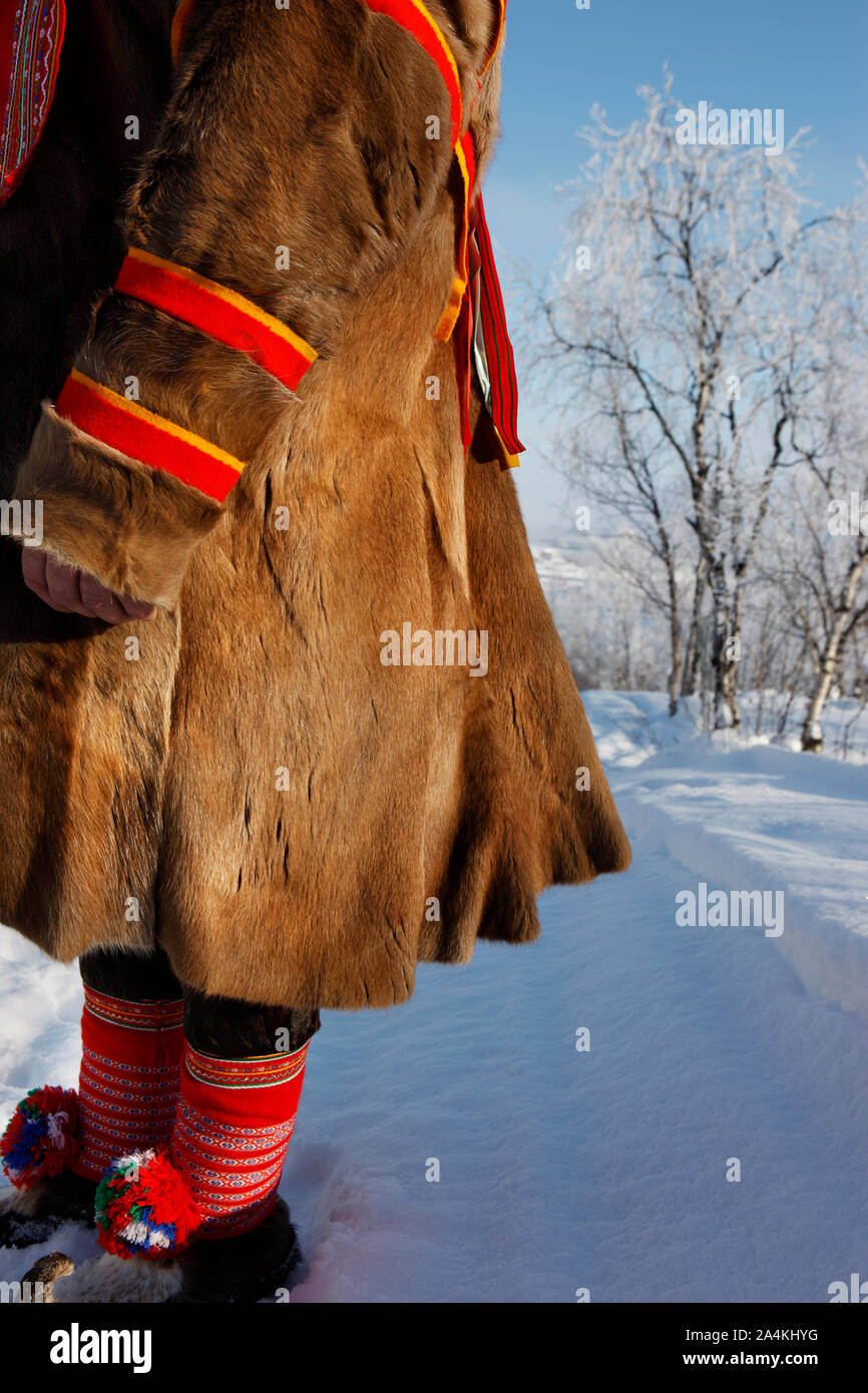 Laplander traditional costume. Detail. Lapp / Lapps / Laplander ...