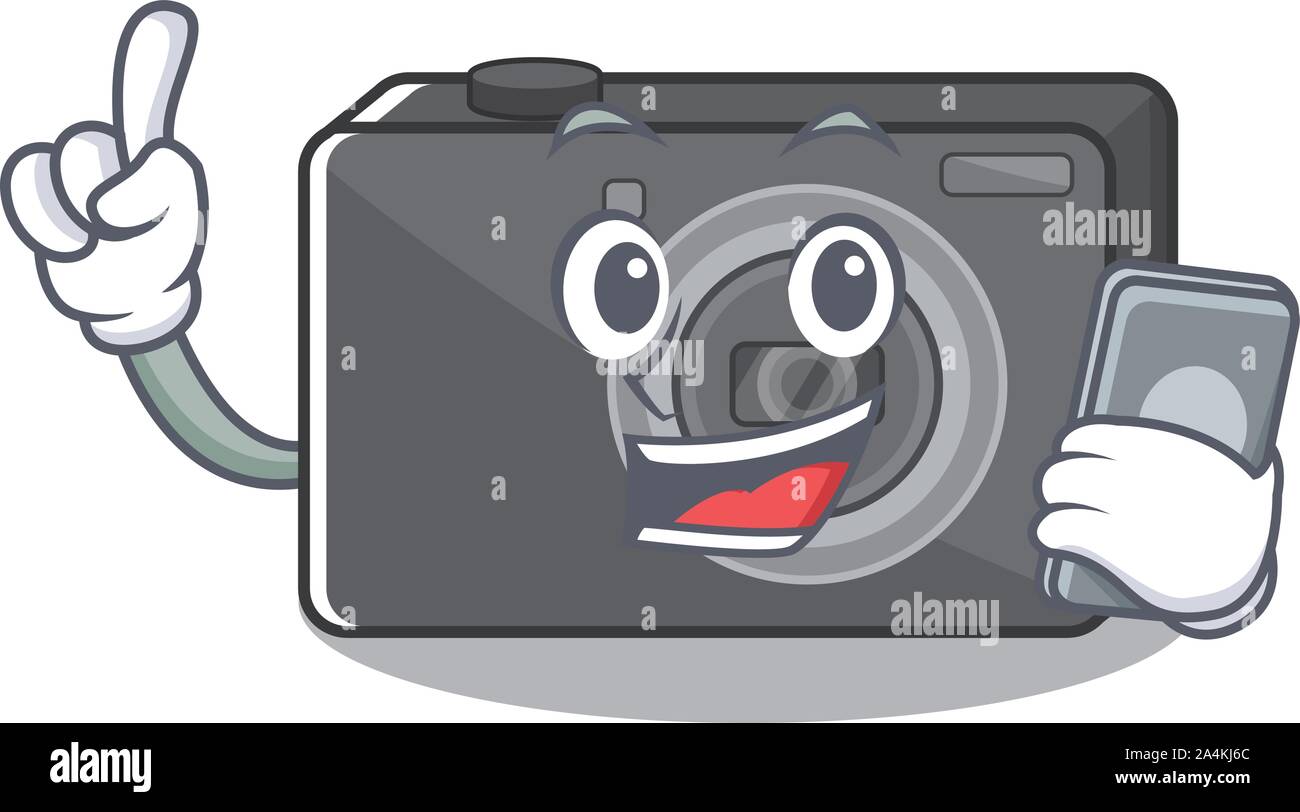 With phone digital camera in the cartoon shape Stock Vector Image & Art ...