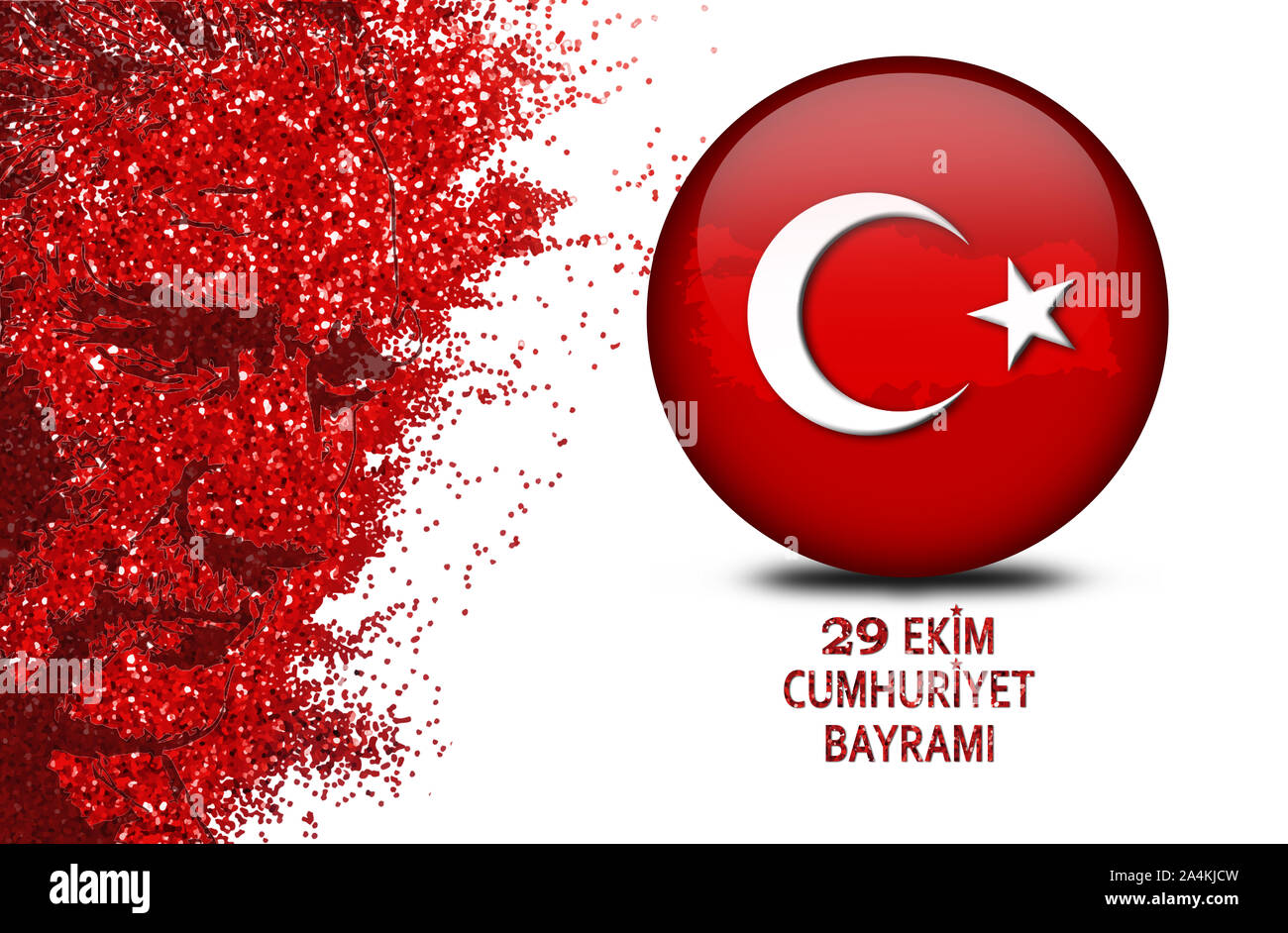 October 29 Republic Day of Turkey and a great leader Atatürk Stock ...