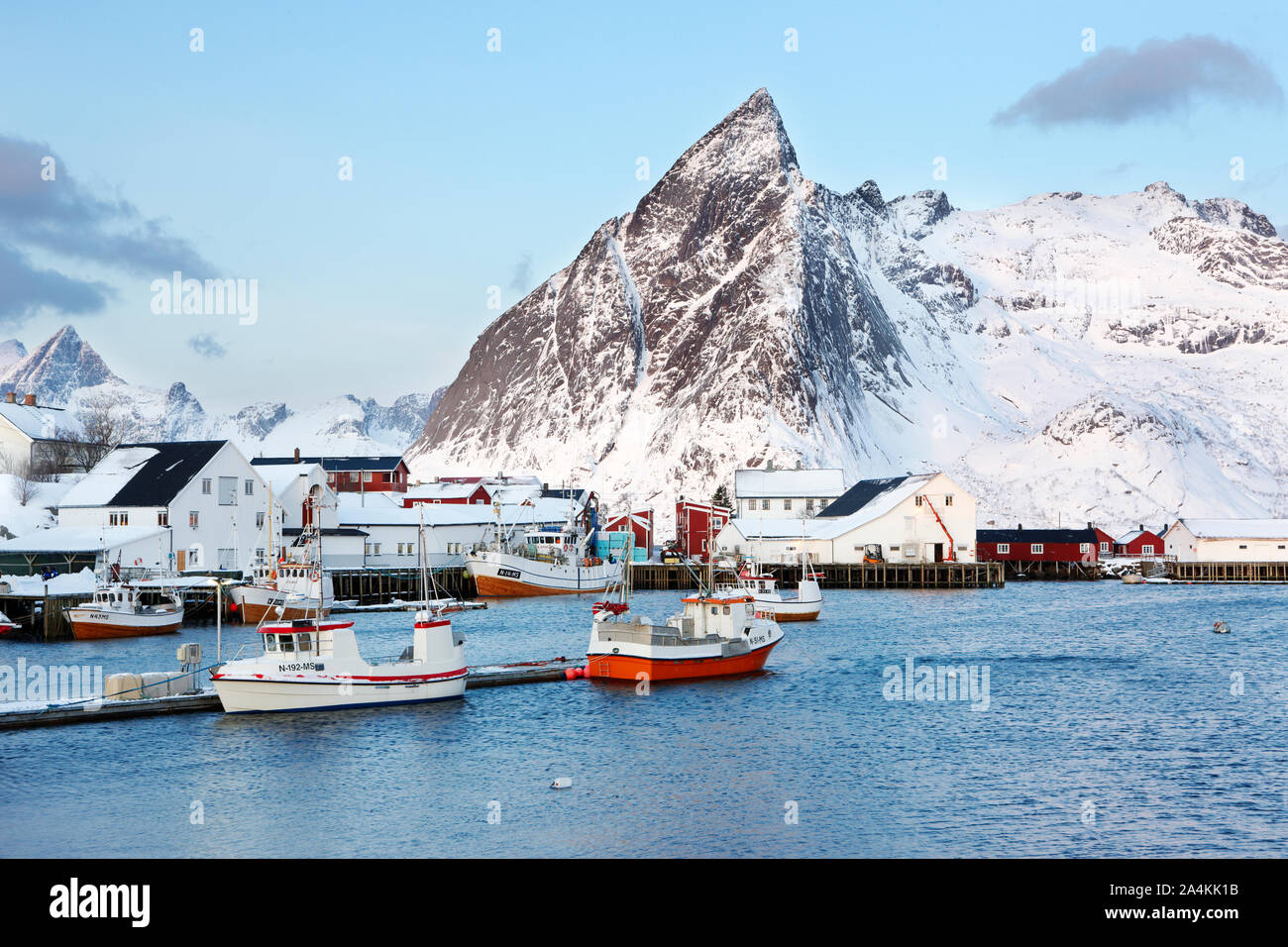 Moskenes village in Lofoten Stock Photo - Alamy
