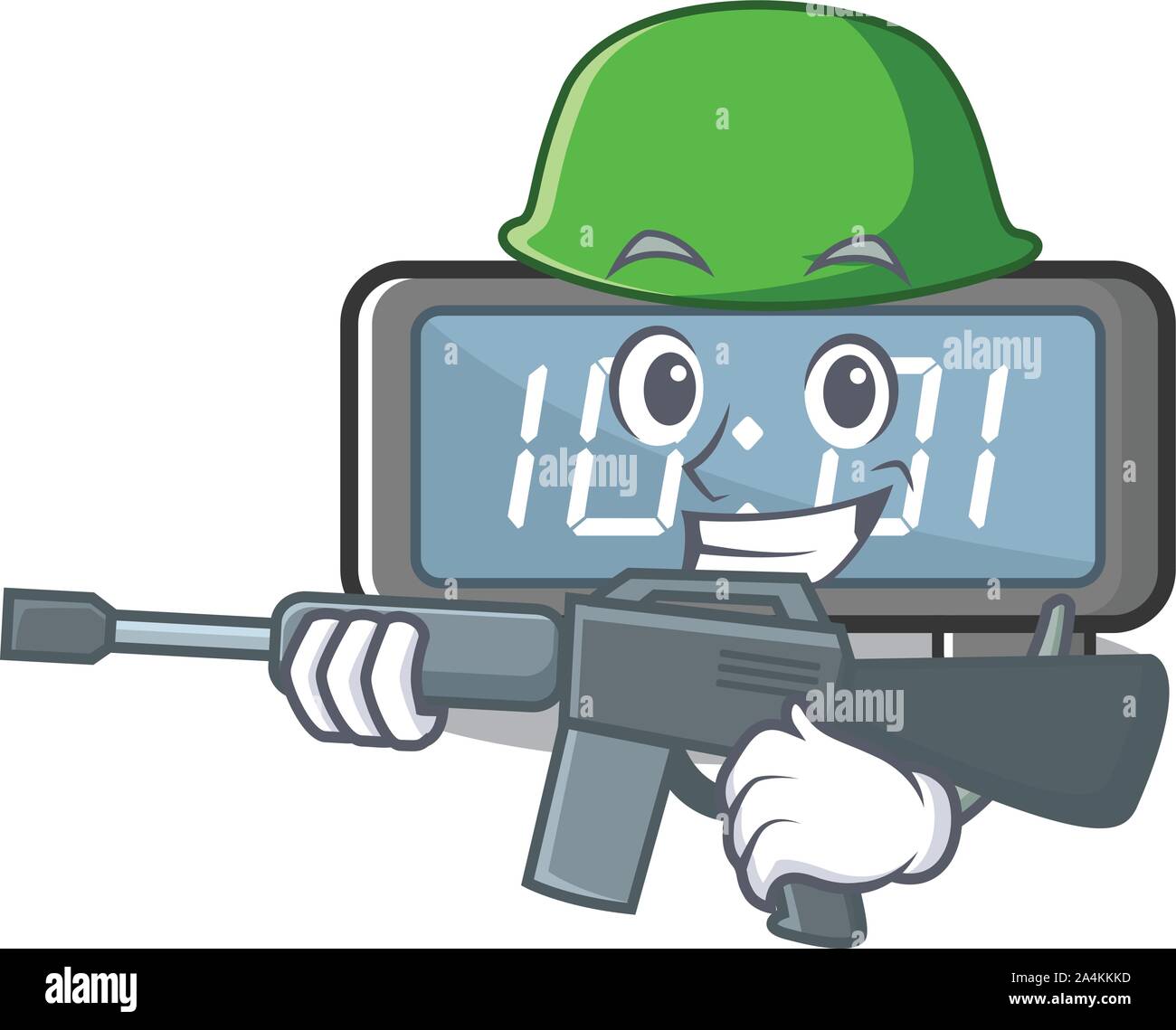 Army digital clock isolated in the mascot Stock Vector Image & Art - Alamy