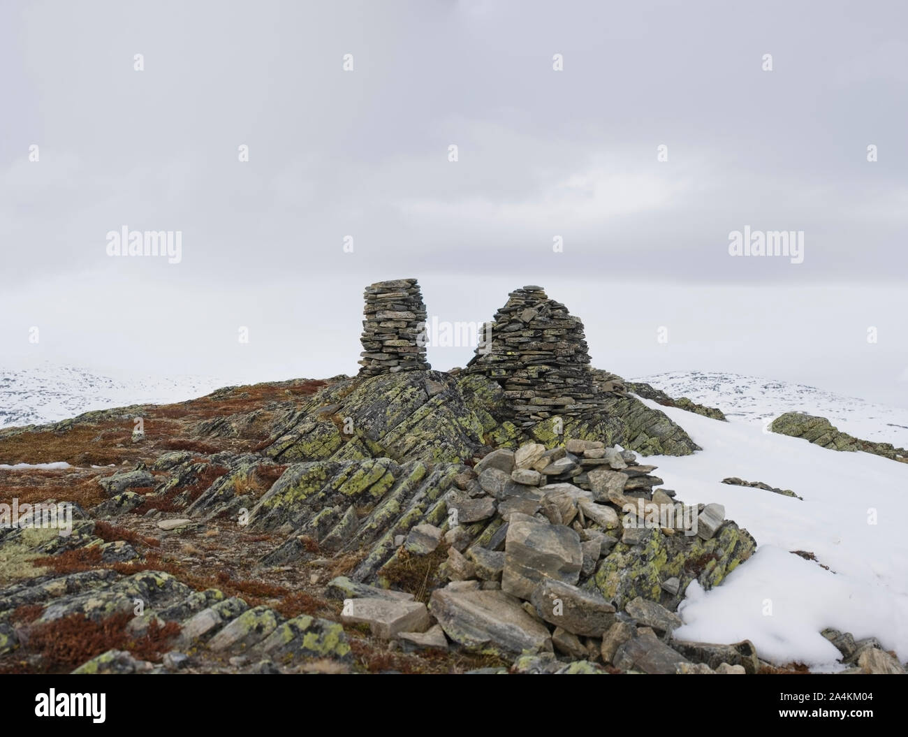 Rock piles / rock structure / monument / cairn / cairns Stock Photo - Alamy
