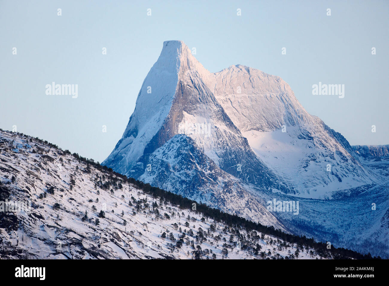 Stetind mountain peak in Tysfjord Stock Photo - Alamy