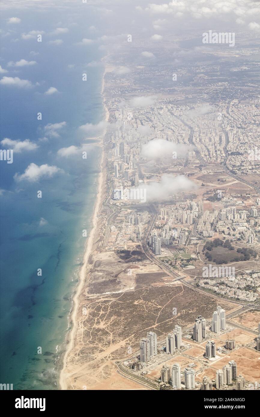 Mediterranean Seashore in a in Israel , view from above Stock Photo - Alamy