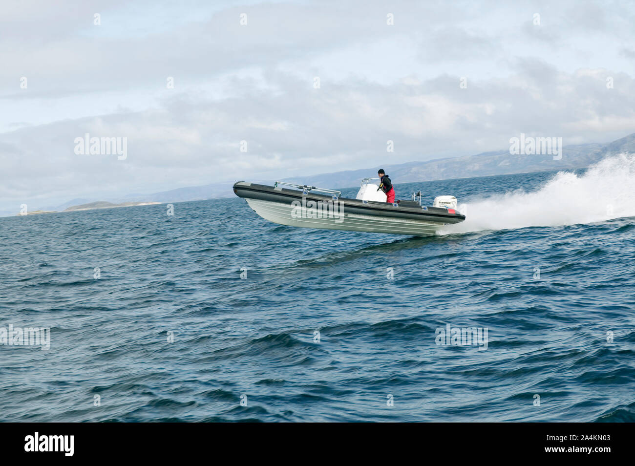 Motor boat at sea Stock Photo - Alamy