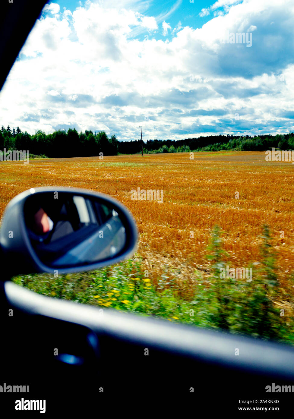 Passing Field in summertime Stock Photo - Alamy