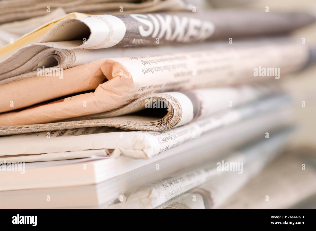 Recycling of newspaper Stock Photo - Alamy
