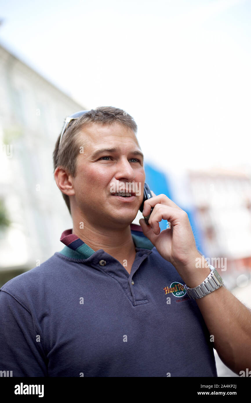 Man with mobile phone Stock Photo - Alamy
