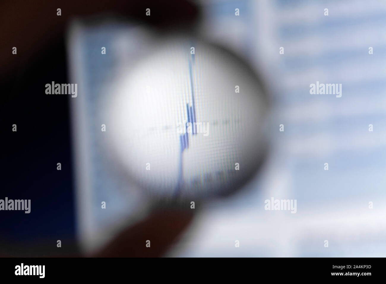 Financial graph and norwegian krones - statistic; curves - figures ...
